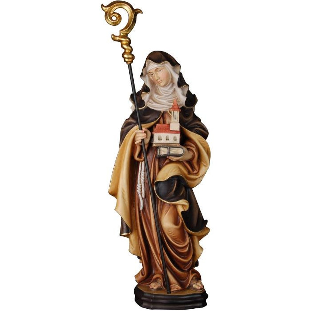 Statue of Saint Emma of Gurk Carved in Valgardena Wood and Hand ...