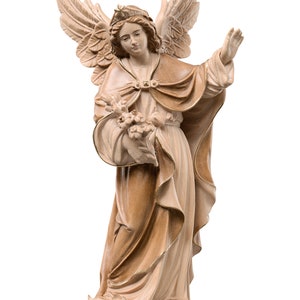 Statue of Saint Raphael the Archangel With Fish Carved in Valgardena ...