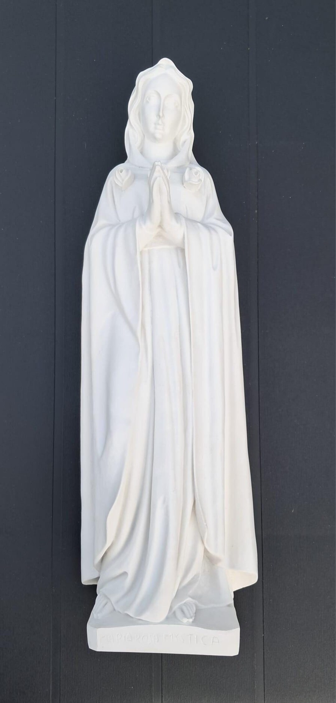 Statue of the Madonna Maria Rosa Mistica Cm 45 17.71 Inches in White ...