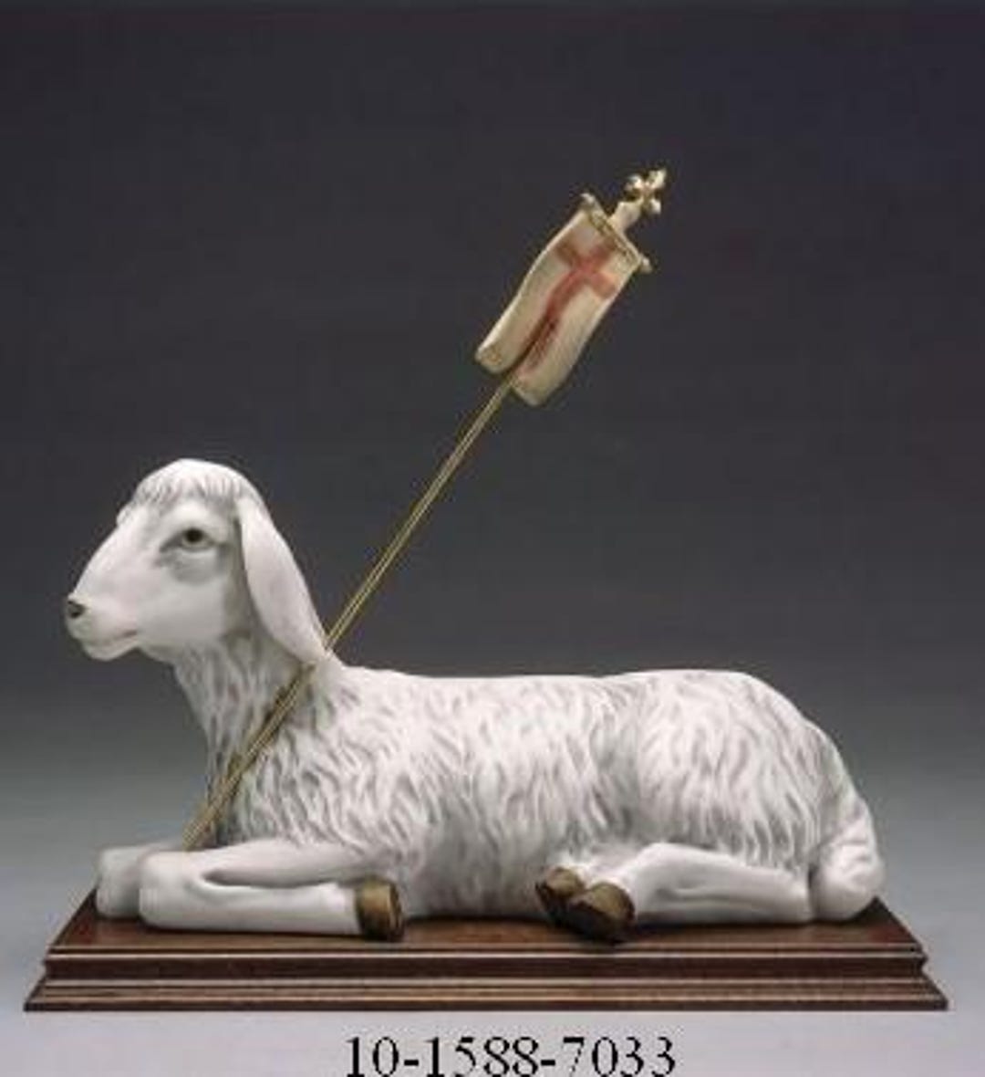 Easter Lamb Statue Agnus Dei Cm 28 (11.02 Inches) in Alabaster Powder ...
