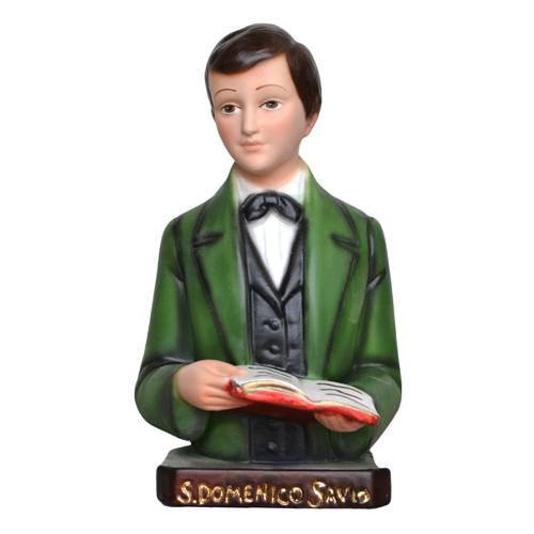 Bust Statue of Saint Dominic Savio 18 Cm 7.08 Inches in Hand-decorated ...