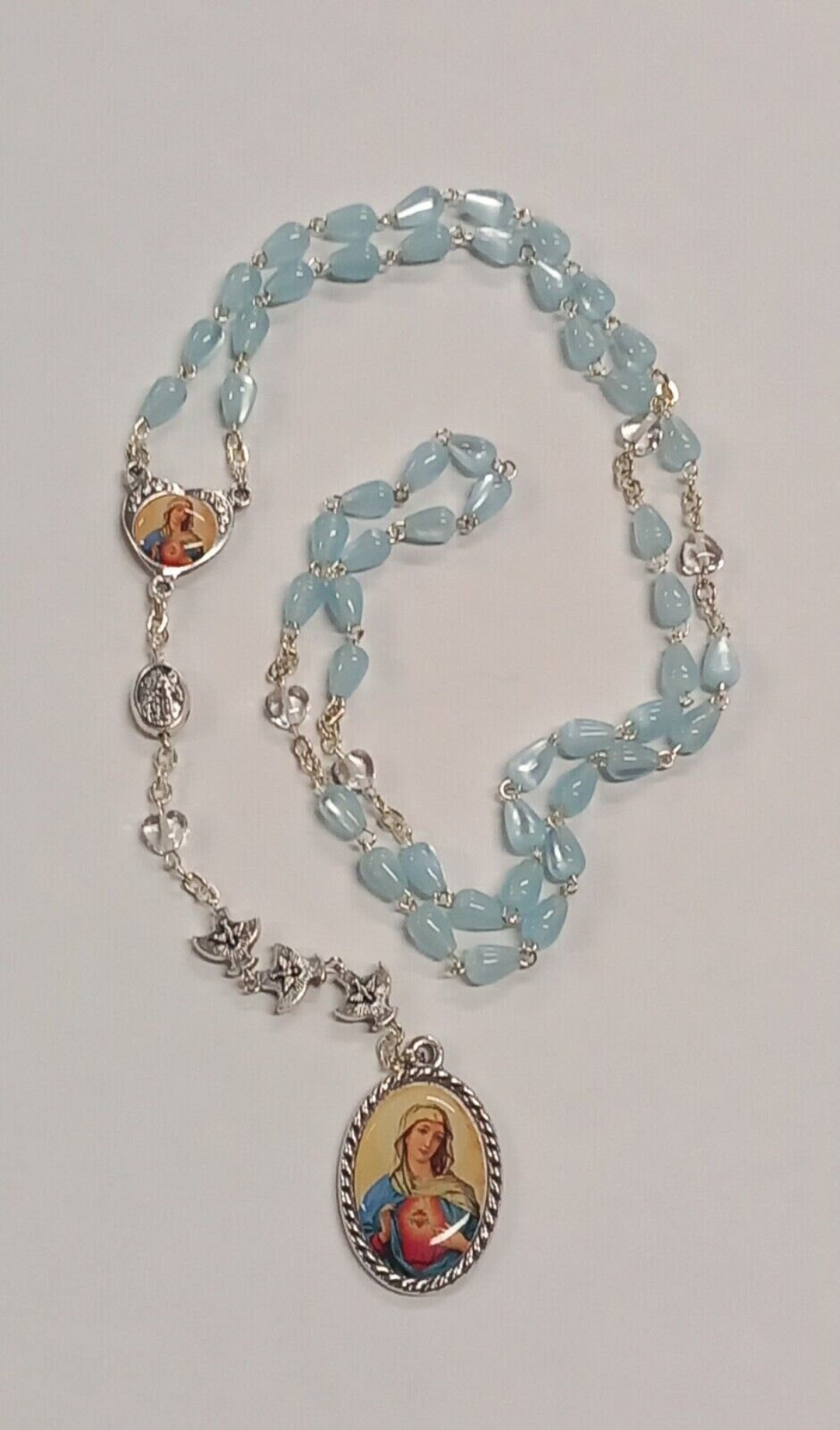 Rosary of the Sacred Heart of Mary With Recitation Booklet, Cm 46 (18. ...