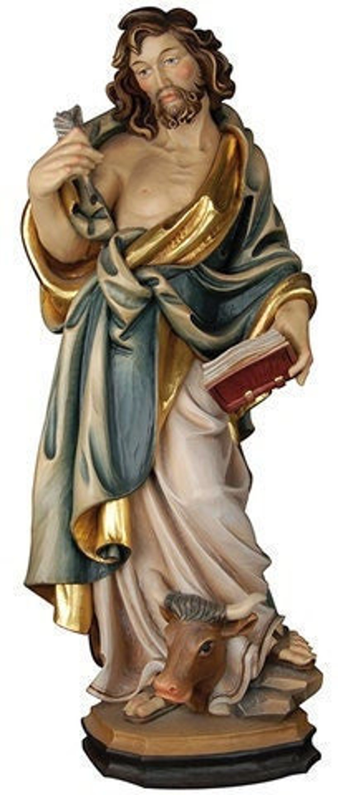 Statue of St. Luke the Evangelist Carved in Val Gardena Wood and ...