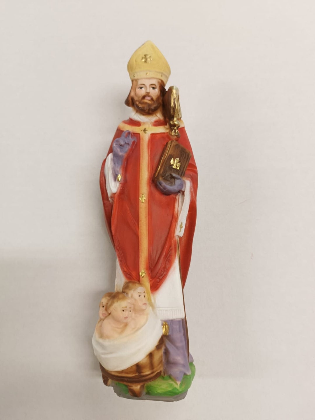 Statue of Saint Nicholas of Bari 20 Cm (7.87 Inches) in Marble Resin ...