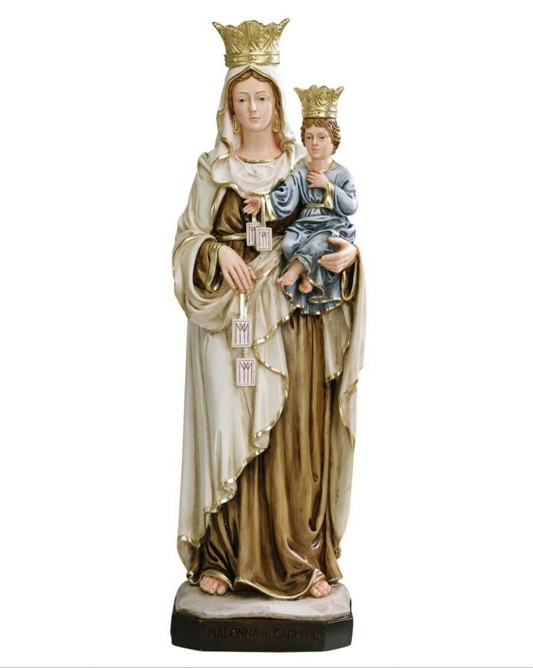 Statua Madonna Del Carmine Cm 67 (26,37 Inches) in Marmo Resina ...