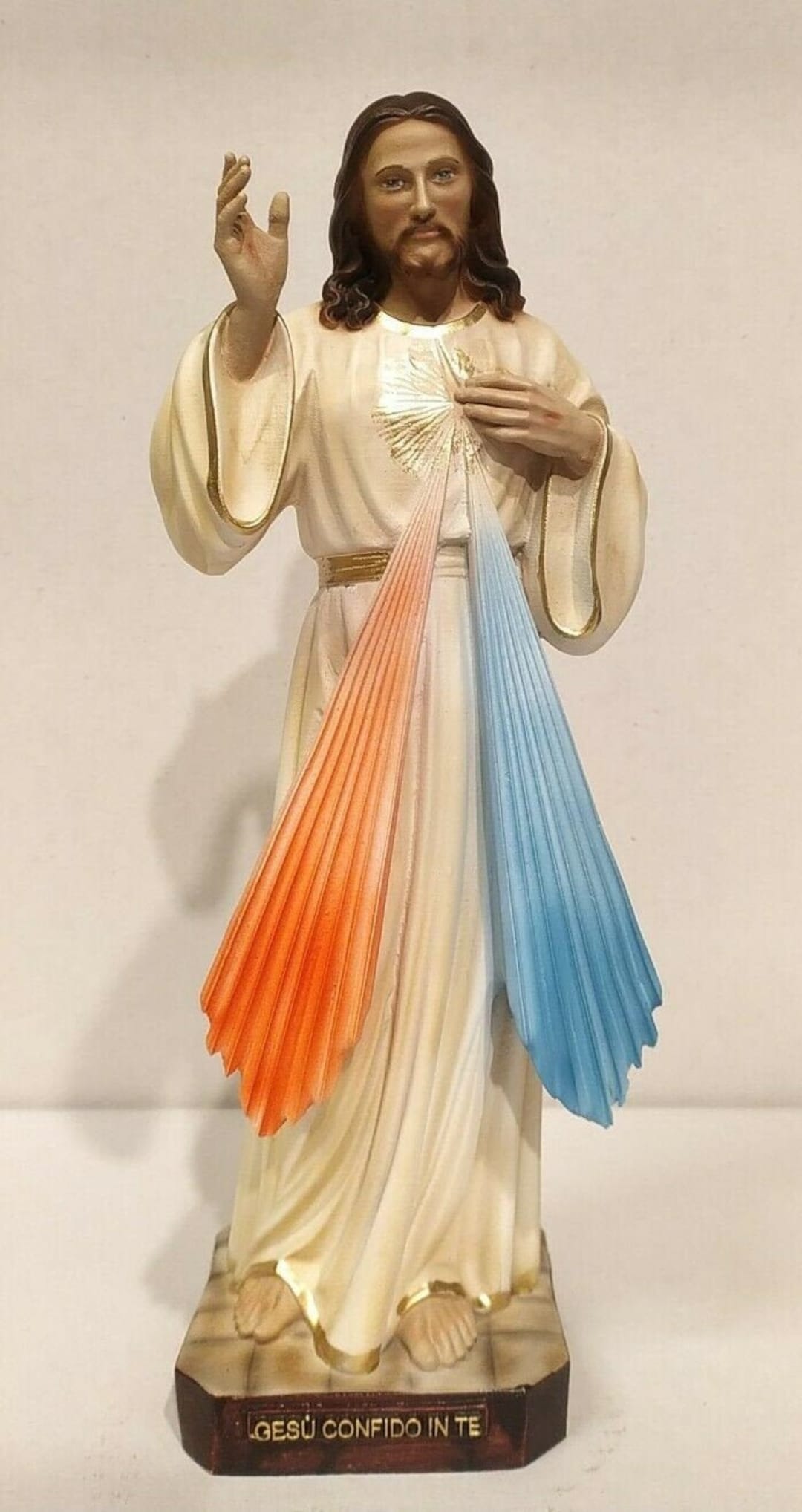 Statue of Merciful Jesus Cm 30 11,81 Inches in Hand Decorated Resin of ...