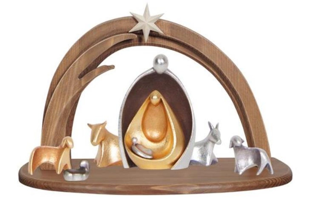 Complete Nativity Scene Ambiente Design 8 Pieces, Carved in Valgardena ...