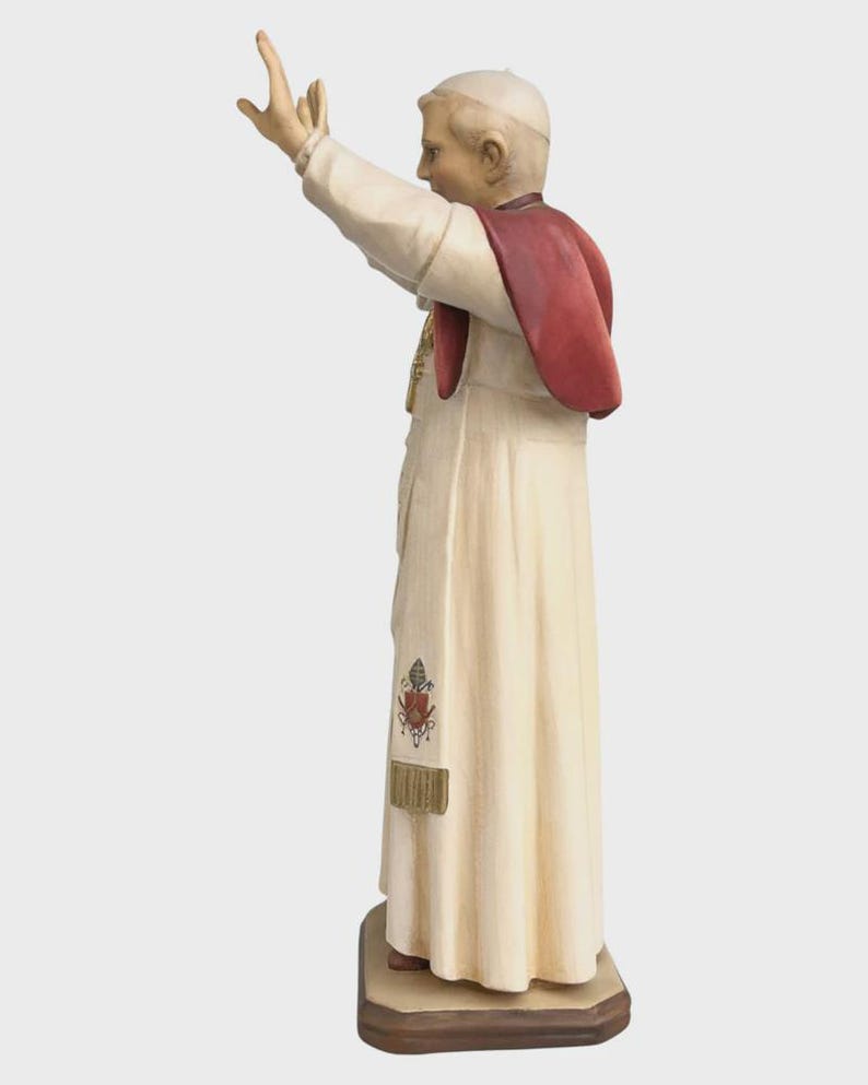 Statue of Pope Benedict XVI Joseph Ratzinger Carved in Valgardena Wood ...