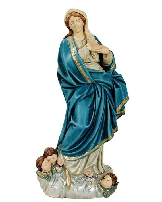 Statue of Our Lady Immaculate Conception Cm 42 1653 Inches - Etsy