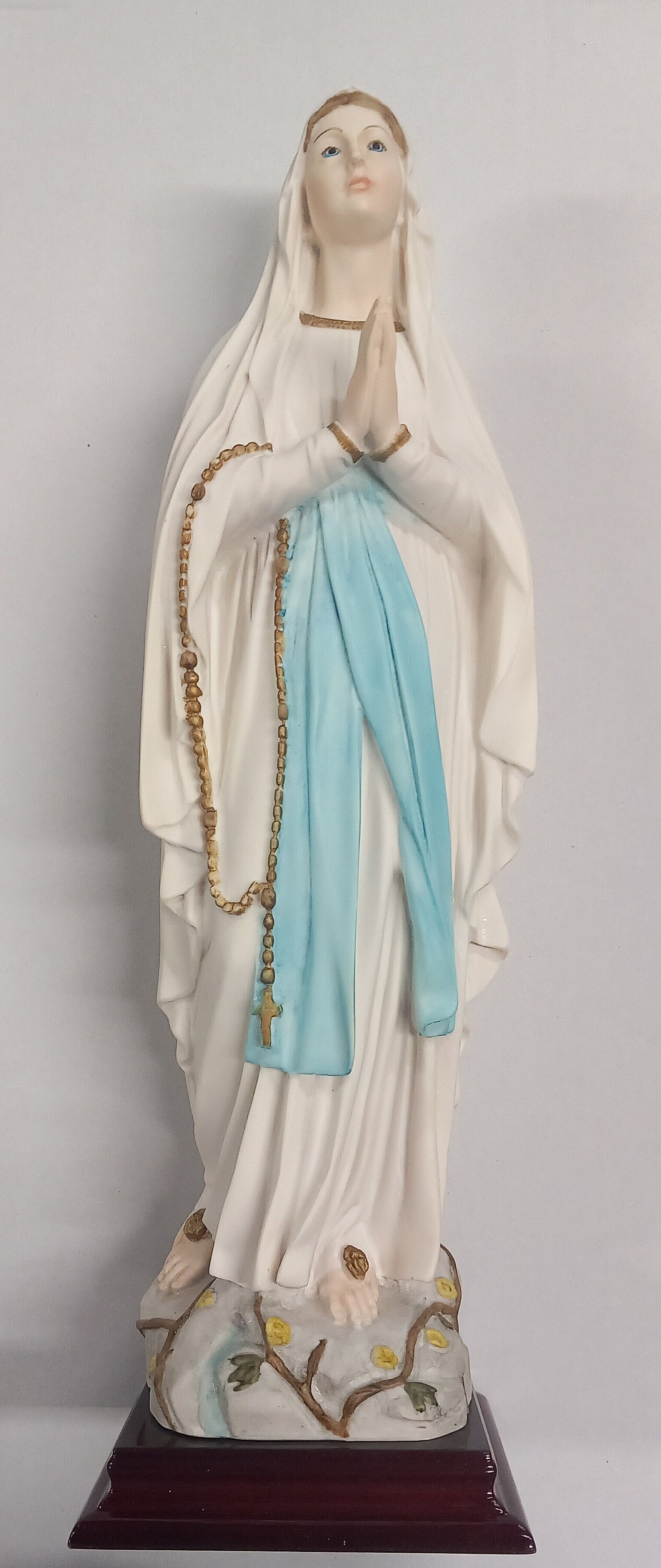 Statue of Our Lady of Lourdes 42 Cm (16.53 Inches) in Alabaster Powder ...