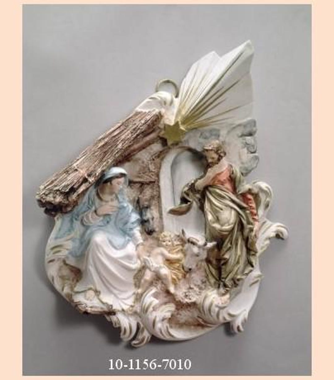Nativity Plaque, Holy Family Cm 47 (18.50 Inches) in Alabaster Powder ...