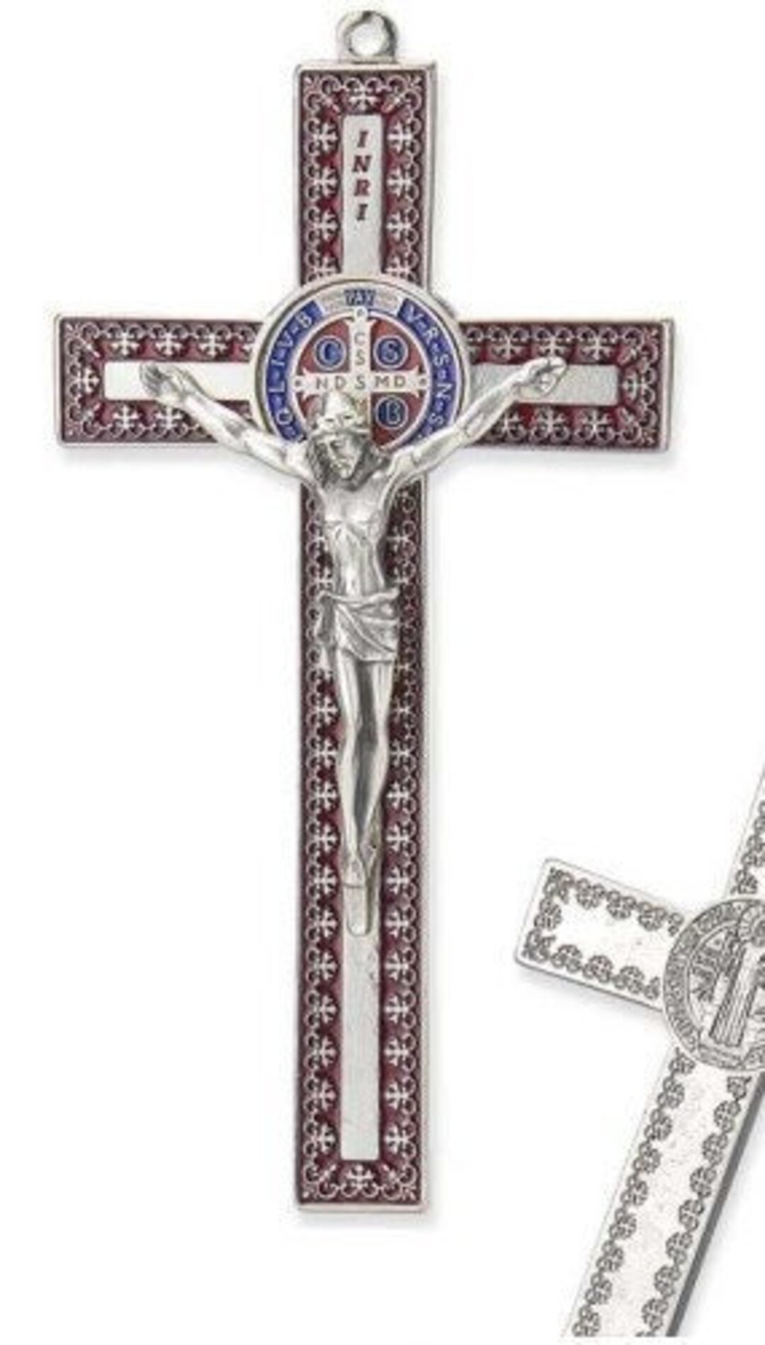 Crucifix of Saint Benedict of Nursia, in Colored Metal, 18.5 Cm (7.28 ...