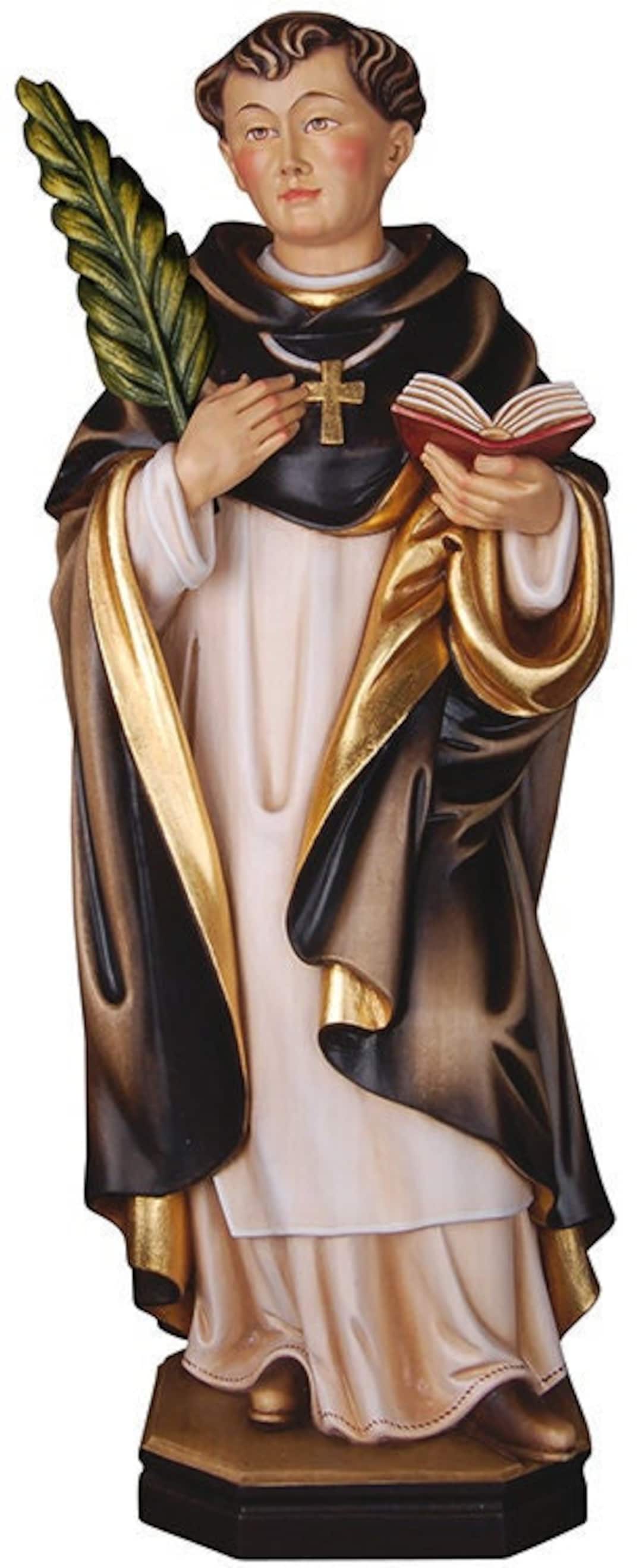 Statue of St. John of Cologne With Palm, Carved From Valgardena Wood ...