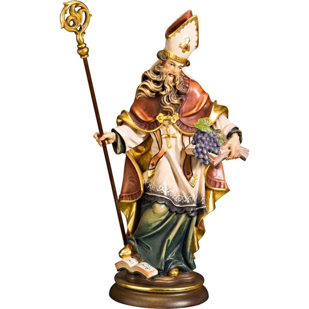 Statue of Saint Urban Carved in Valgardena Wood, Hand-decorated ...