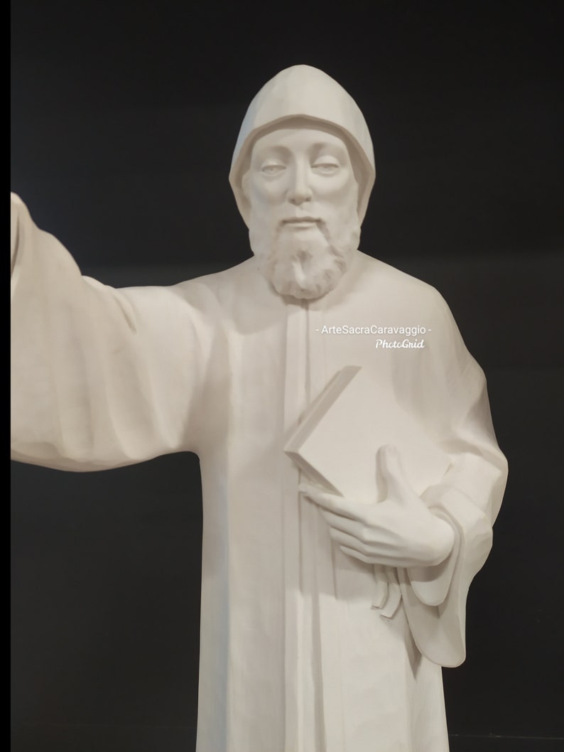 Statue of Saint Charbel Makhluf Cm 60 (23.62 Inches) in White Resin ...