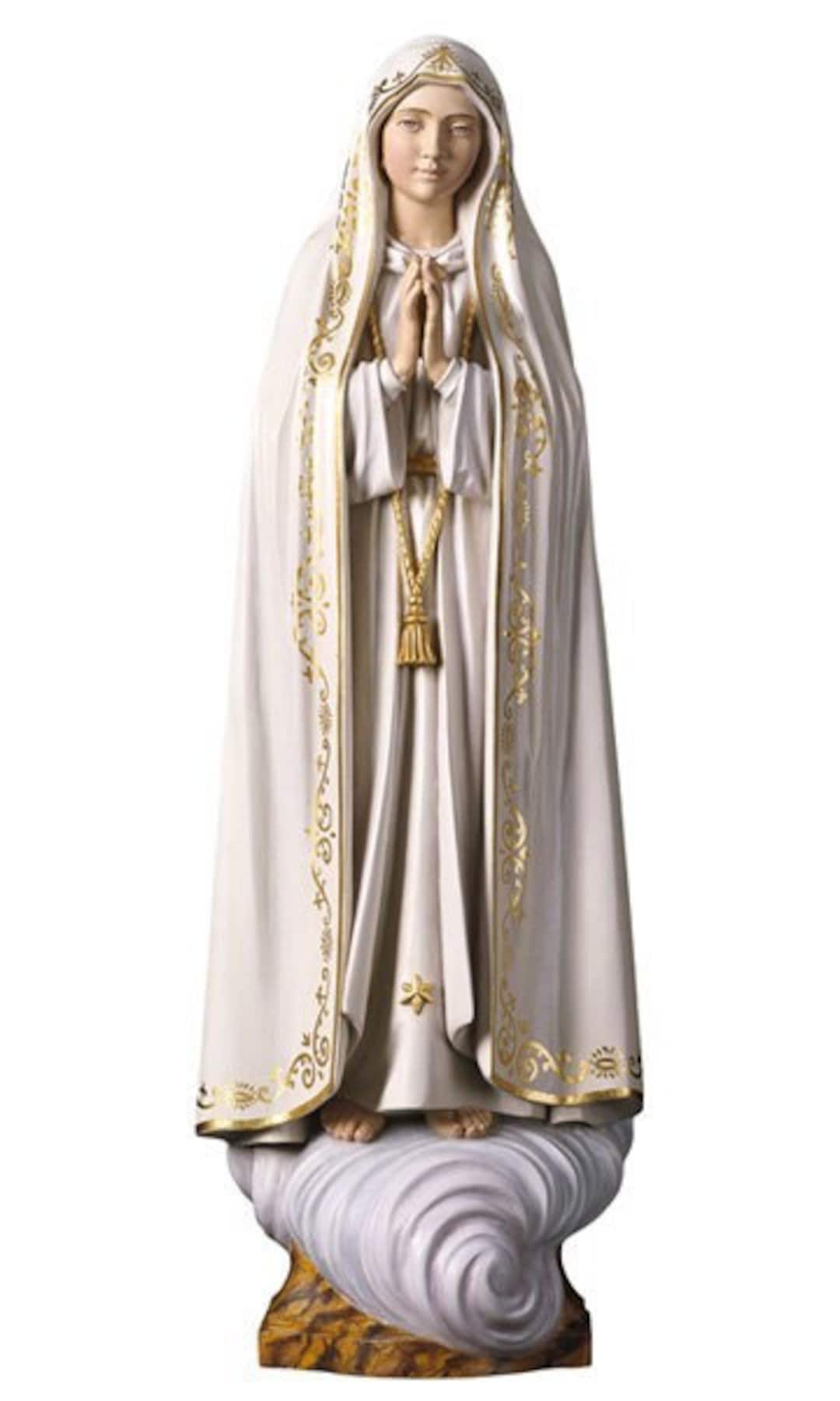 Statue of Our Lady of Fatima Carved in Wood From Valgardena and Hand ...