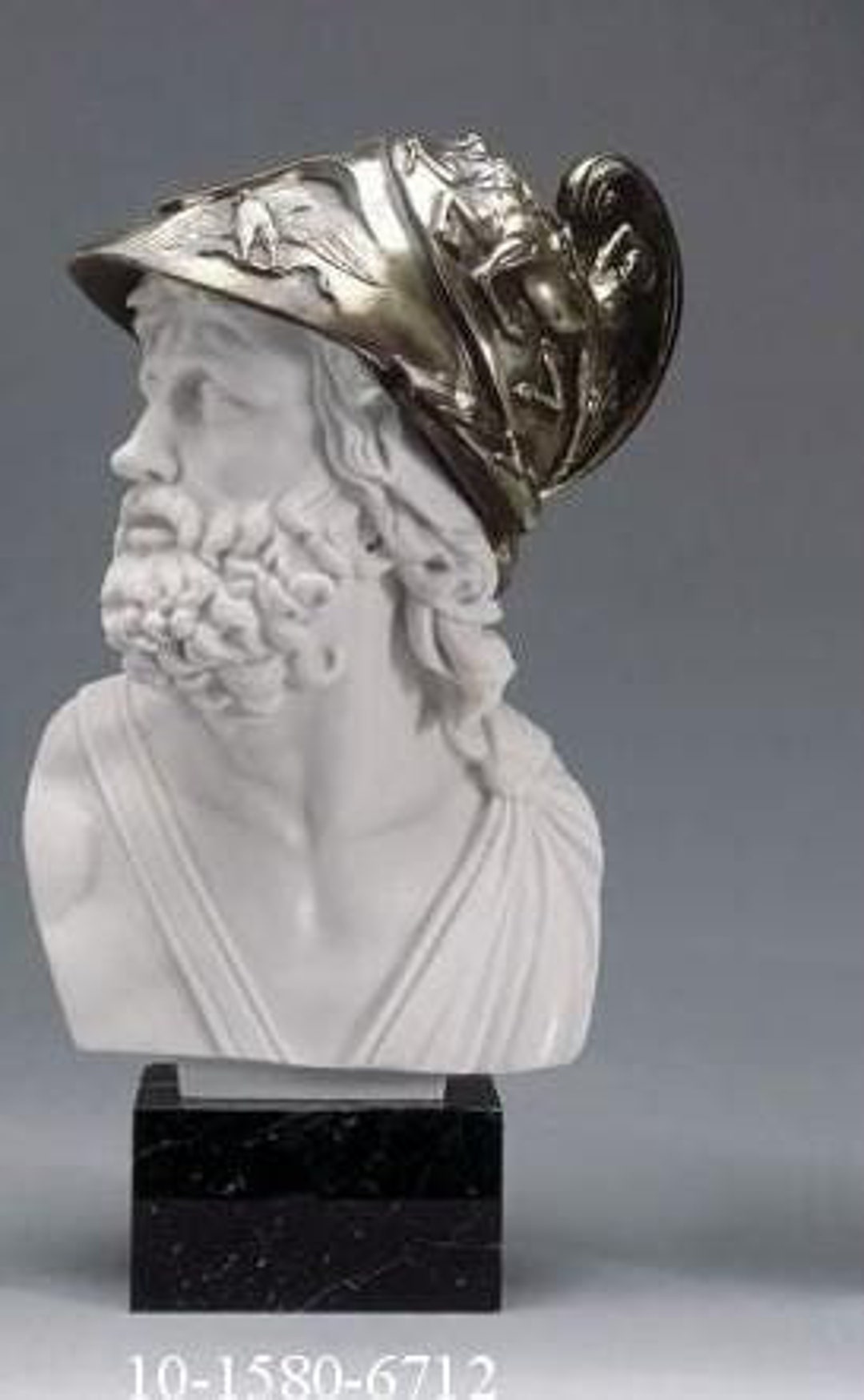 Classical Sculpture "bust of Menelaus" Made of Alabaster Powder, Marble ...