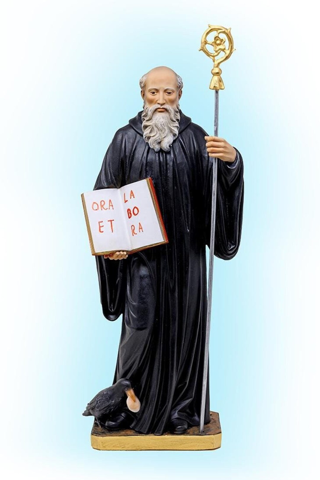 Statue of Saint Benedict of Norcia Cm 30 11.81 Inches in Hand-decorated ...