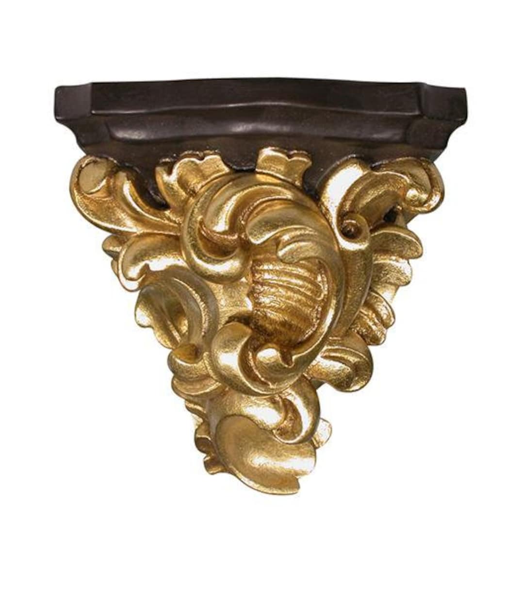 Socle mural baroque pour statues, en bois et décoré à la main, de ...