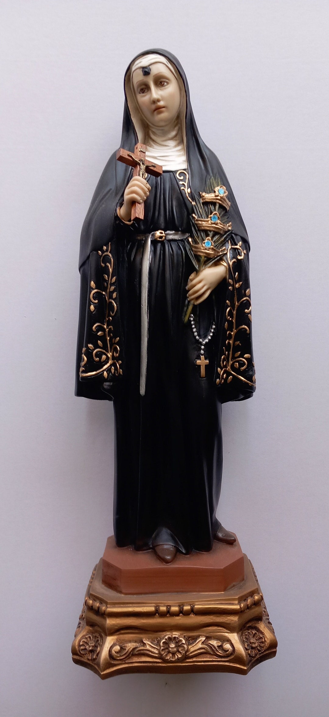 Statue of Santa Rita Da Cascia 56 Cm 22.04 Inches in Hand-decorated ...