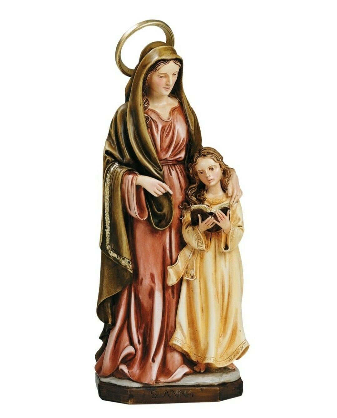 Statue of Saint Anna Cm 30 11.81 Inches in Marble Resin Full Decorated ...