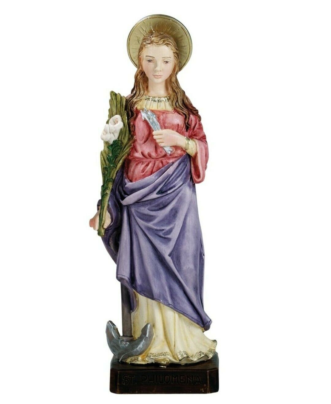 Statue of Saint Philomena 25 Cm 9.84 Inches in Hand-decorated Resin ...