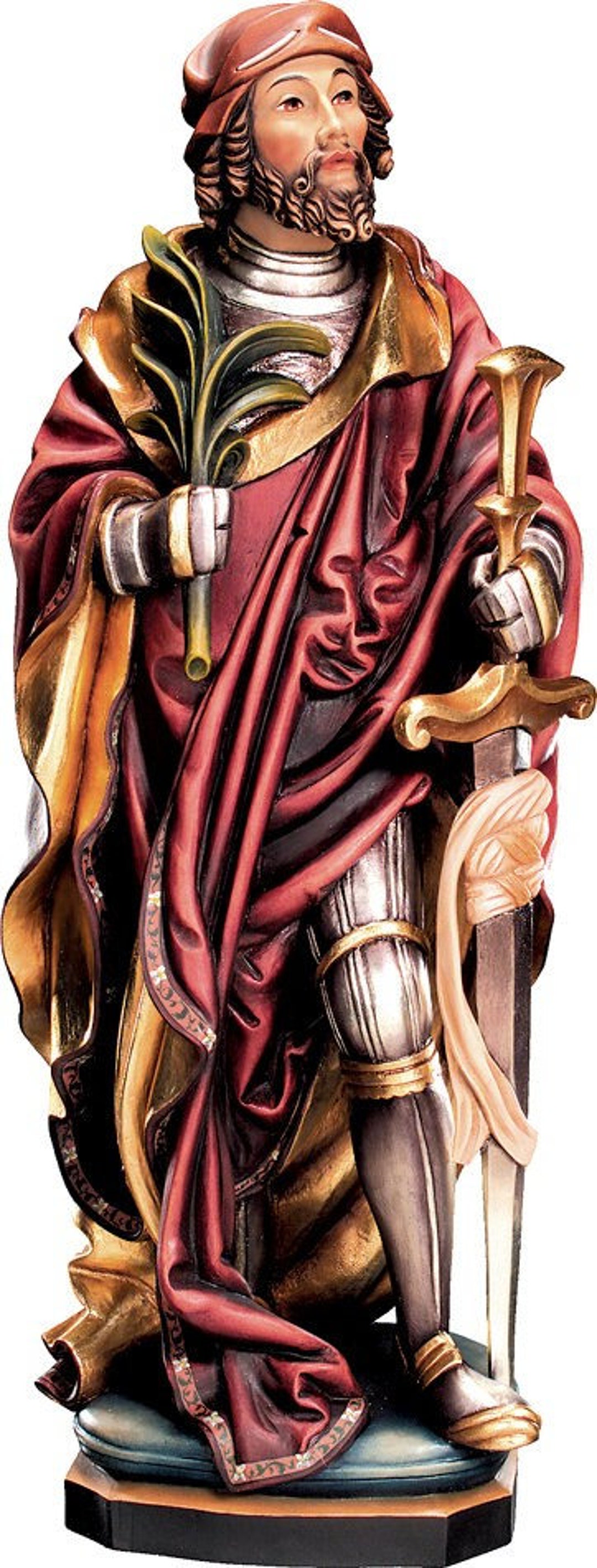 Statue of San Castulo Carved in Wood From Valgardena and Hand-decorated ...