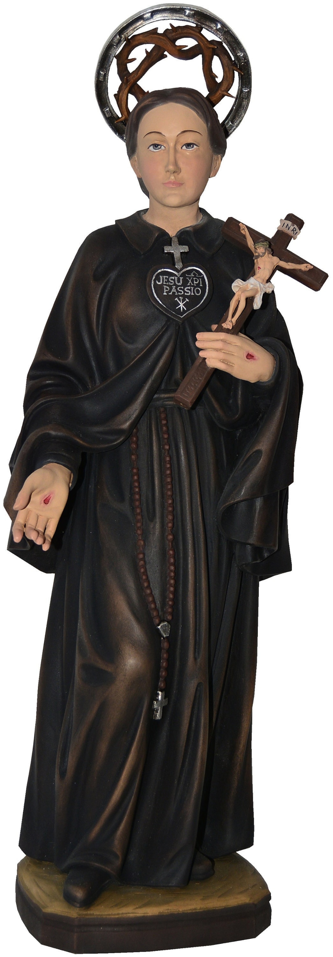 Statue of Santa Gemma Galgani Carved in Val Gardena Wood and Hand ...