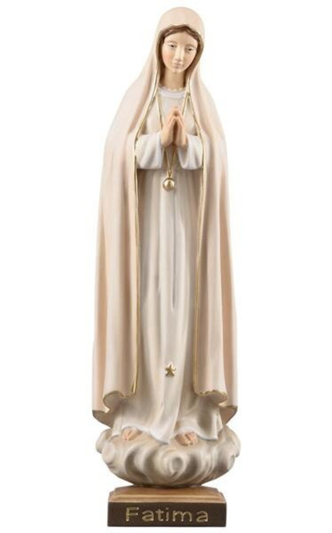 Statue of Our Lady of Fatima Fifth Apparition Carved in Wood of ...