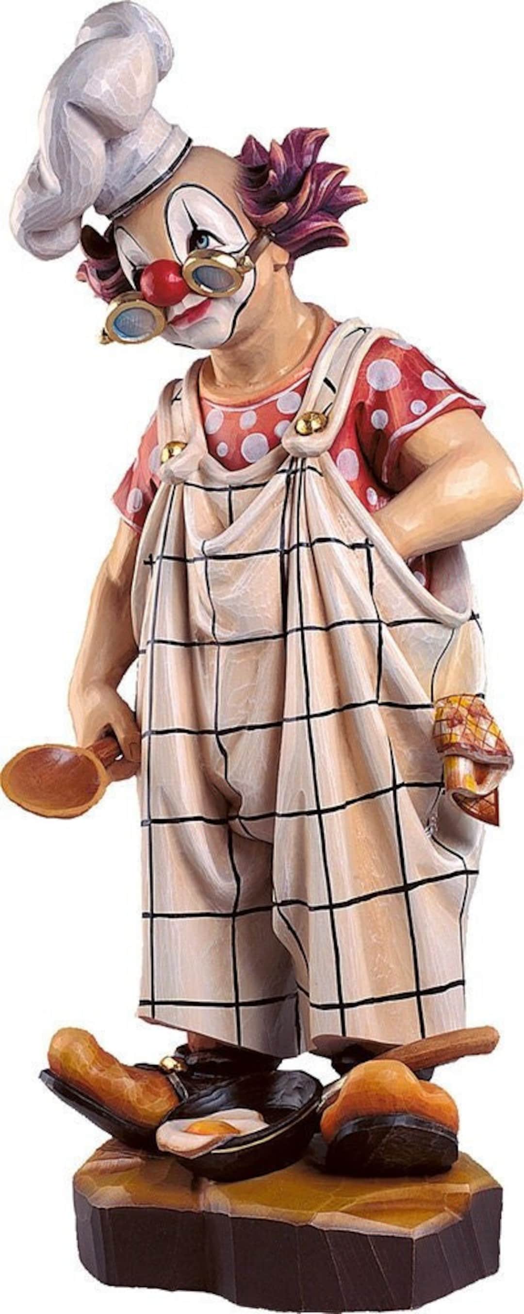 Clown Chef Statue Carved in Valgardena Wood and Hand-decorated, of ...