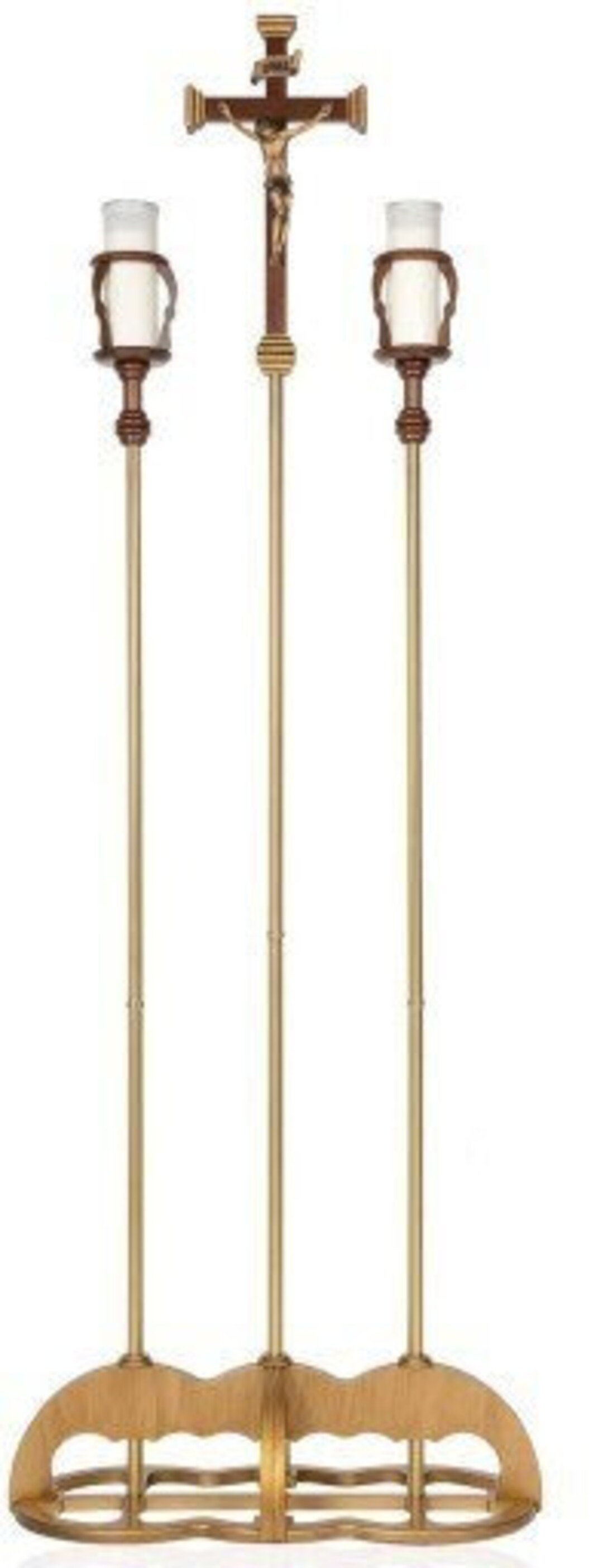 Processional Crucifix With Two Rods and Candle Holders, Three Models ...