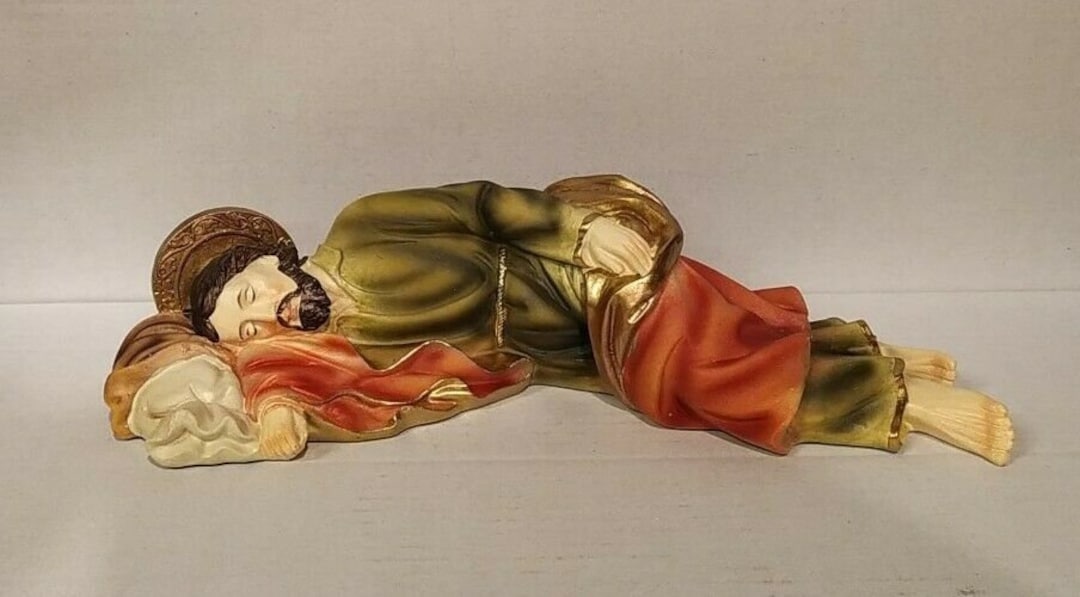 Statue of St. Joseph Sleeping of Pope Francis in Resin Decorated by ...
