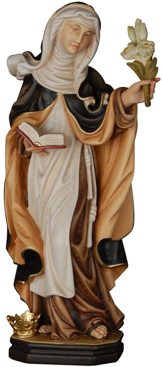 Statue of Saint Isabella of France Carved in Valgardena Wood | Etsy