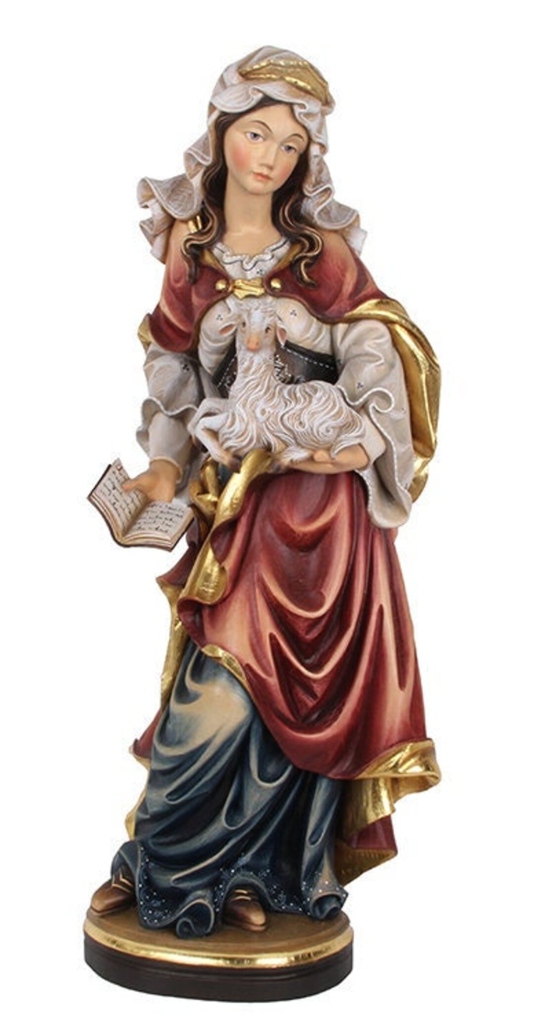 Statue of St. Agnes Carved in Wood From Valgardena and - Etsy UK