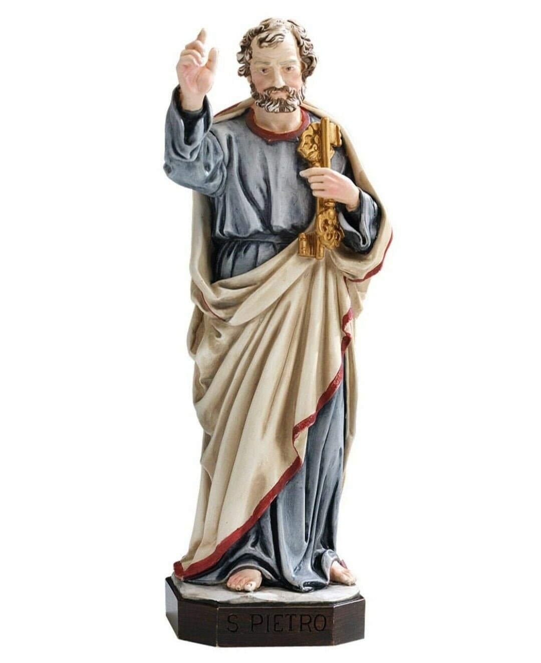 Statue of Saint Peter 30 Cm (11.81 Inches) in Marble Resin Hand ...