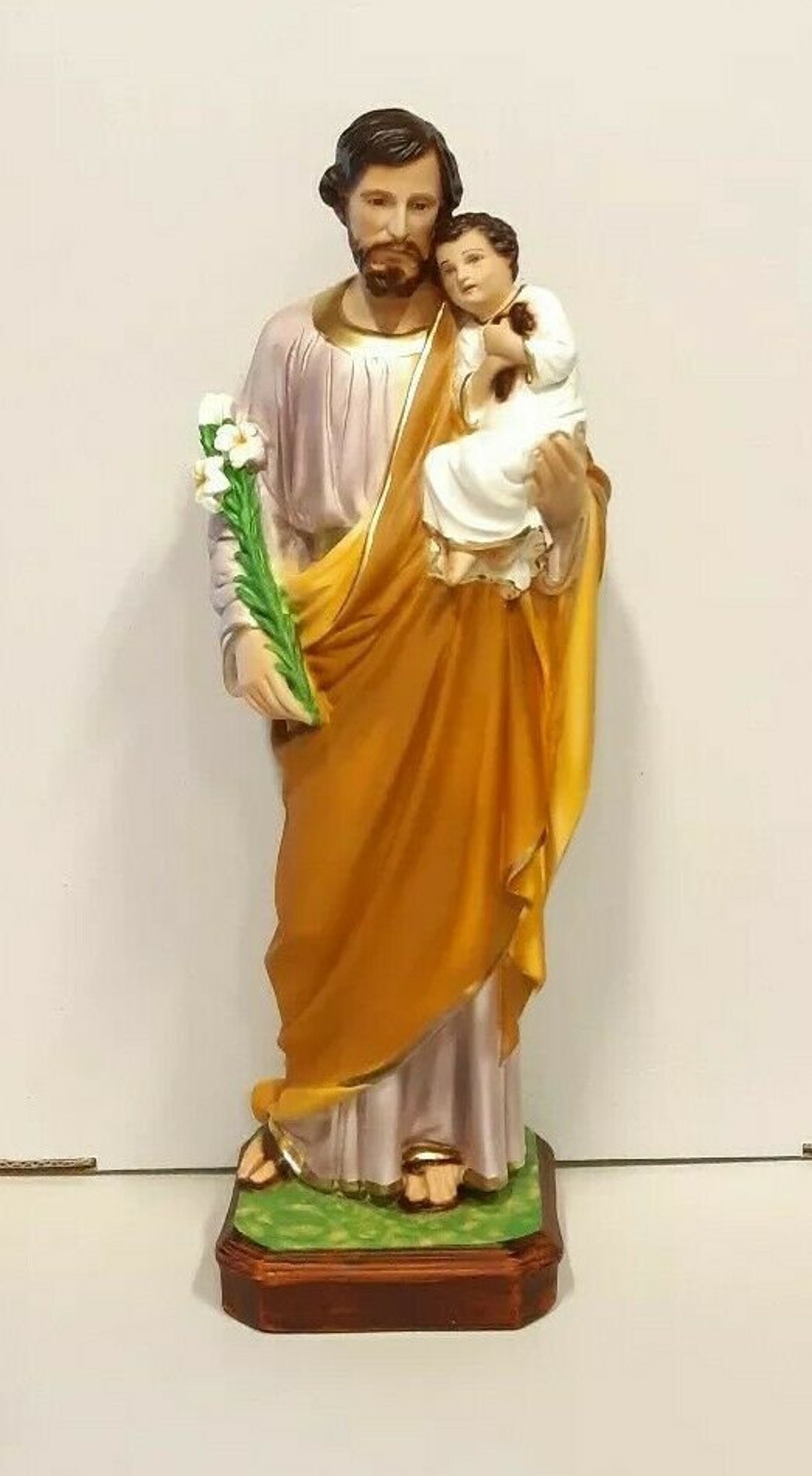 Statue of Saint Joseph 50 Cm 19.68 Inches in Hand-decorated Resin ...
