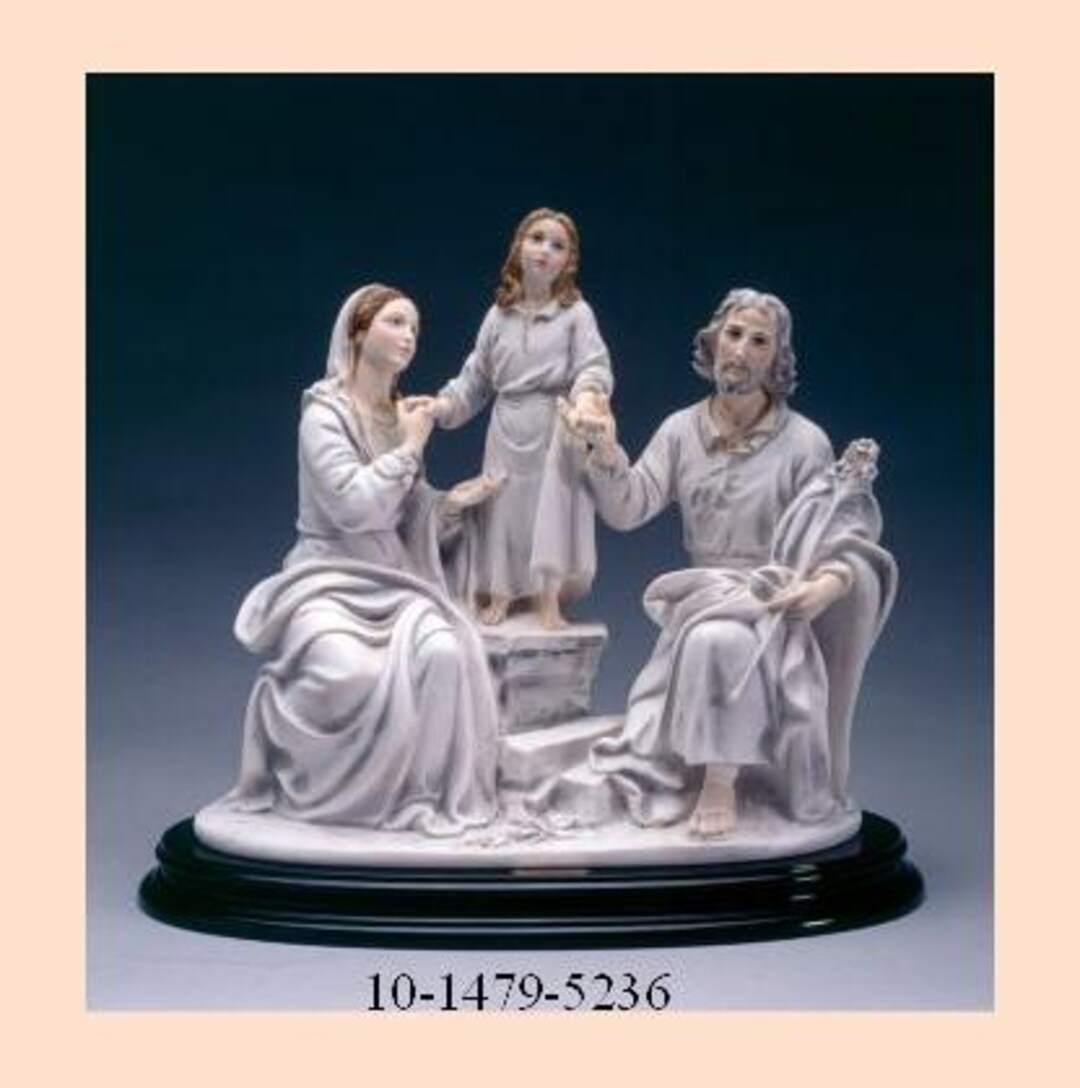 Statue of the Holy Family by Murillo Cm 35 (13.77 Inches) in Alabaster ...