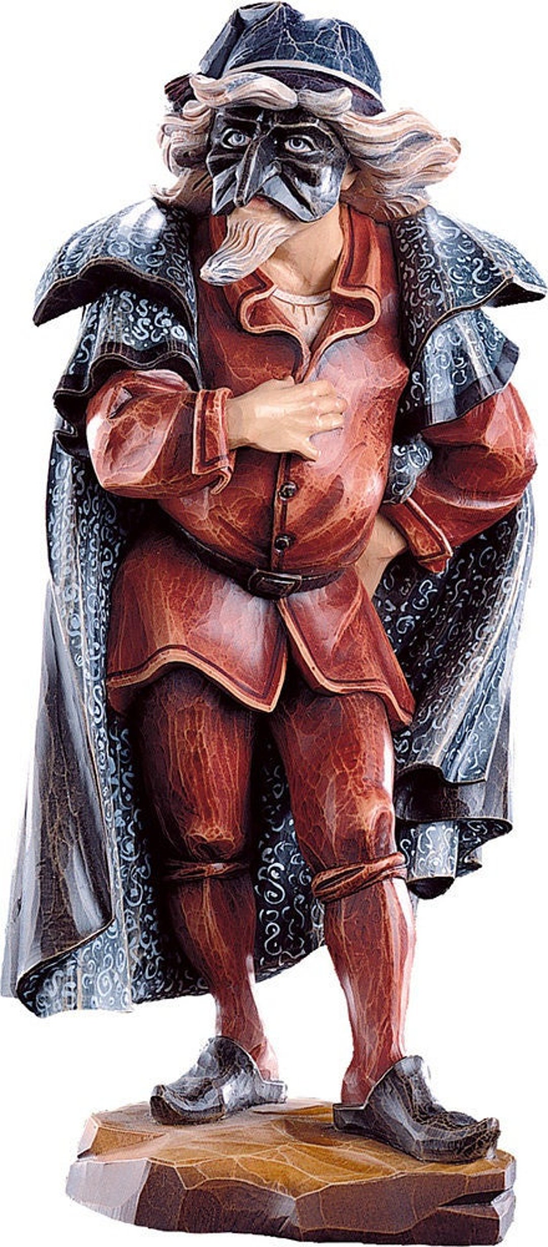 Pantalone Venetian Carnival Mask Sculpture Carved in Valgardena Wood ...