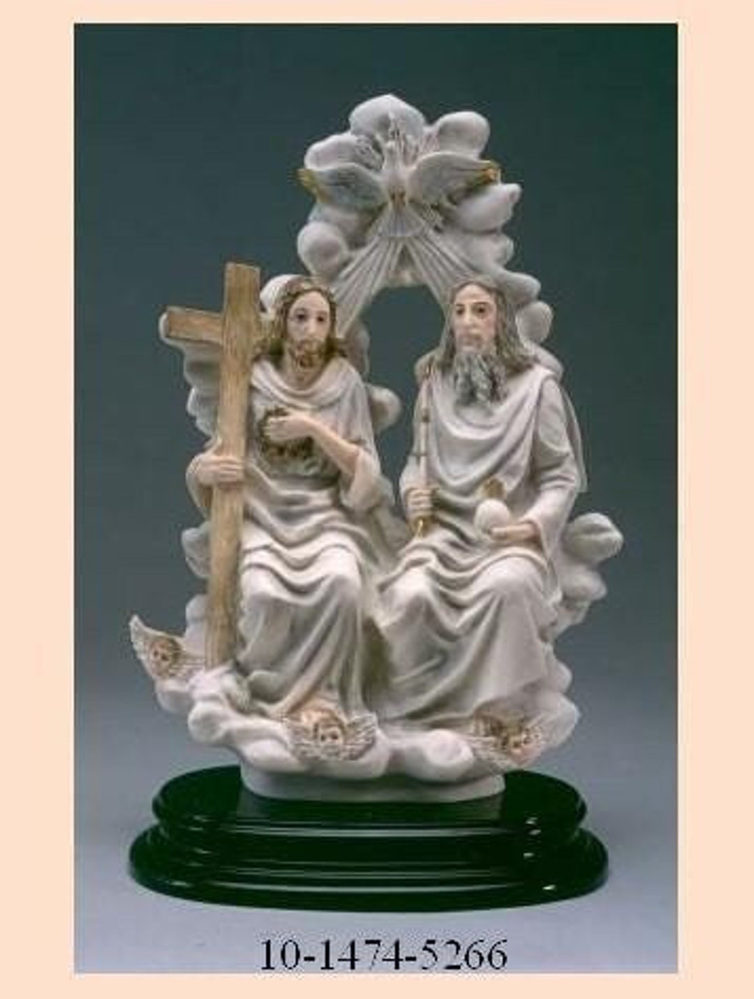 Statue of the Holy Trinity Cm 30 (11.81 Inches) in Alabaster Powder ...