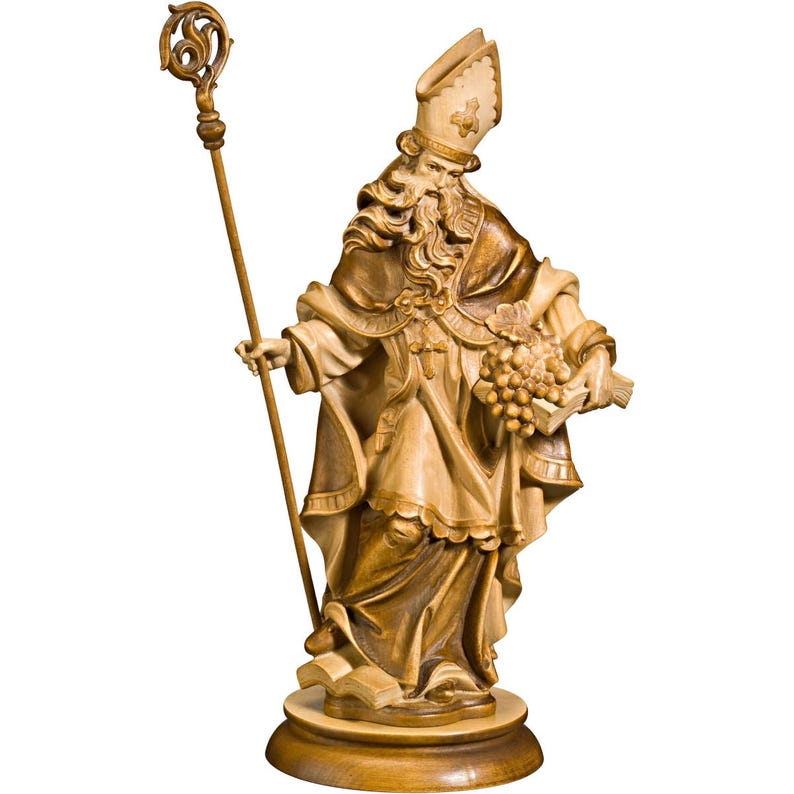 Statue of Saint Urban Carved in Valgardena Wood, Hand-decorated ...