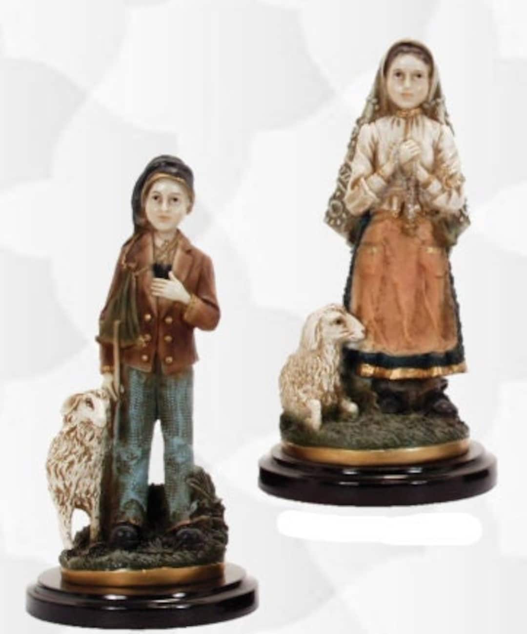 Pair of Statues of Saint Jacinta and Saint Francisco Marto, Shepherds ...