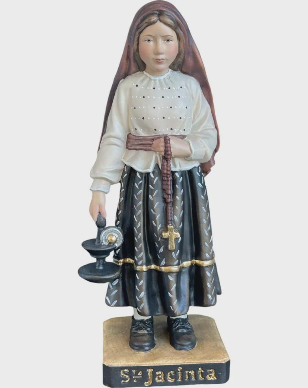 Statue of Saint Jacinta of Fatima Carved in Valgardena Wood and Hand ...