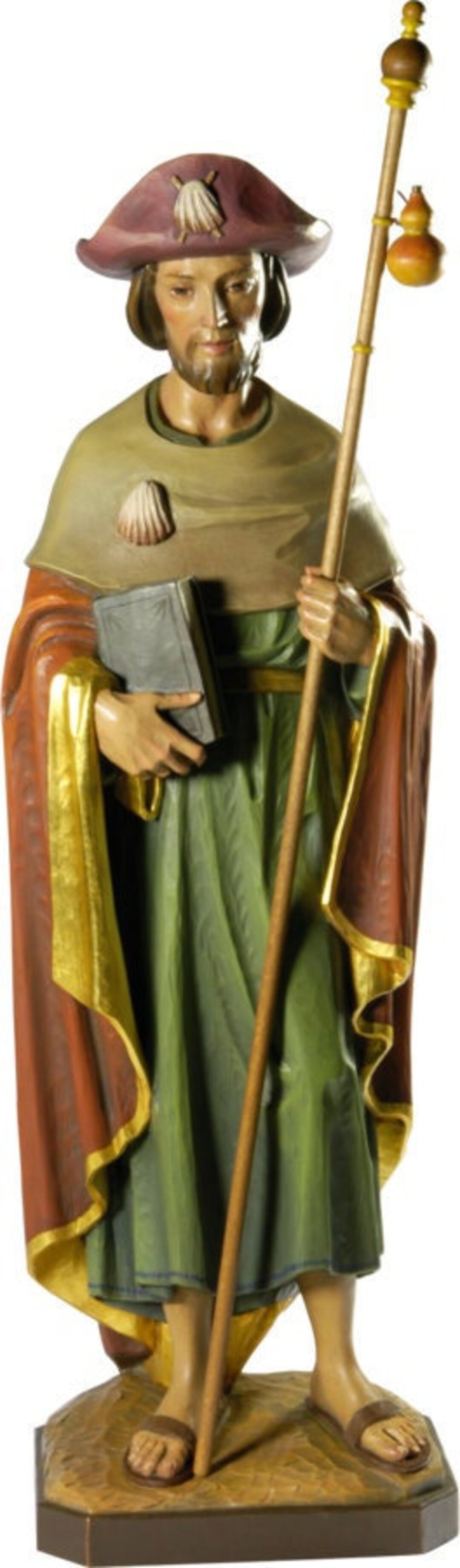 Statue of Saint James of Compostela Carved From Valgardena Wood and ...