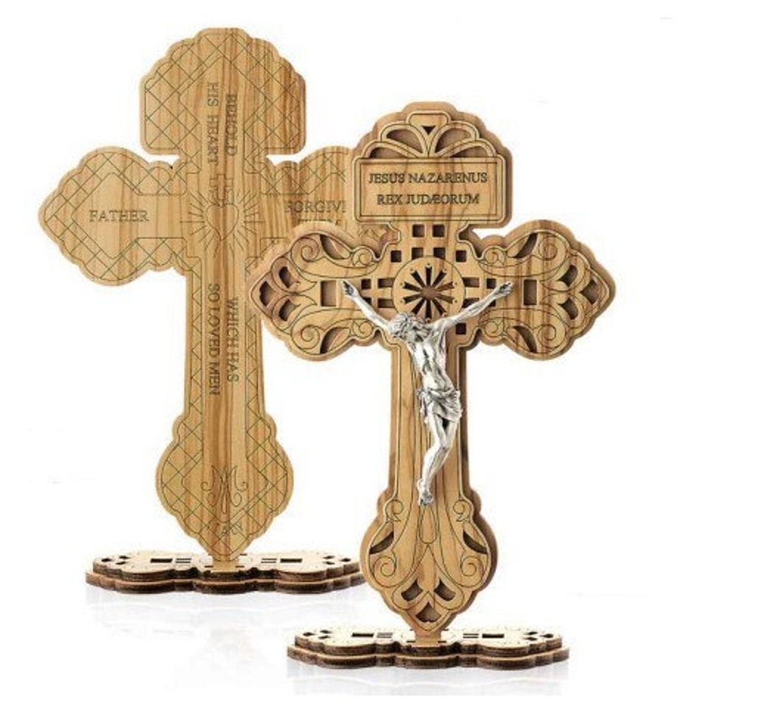 Cross of Forgiveness, Made of National Olive Wood and Metal Body ...