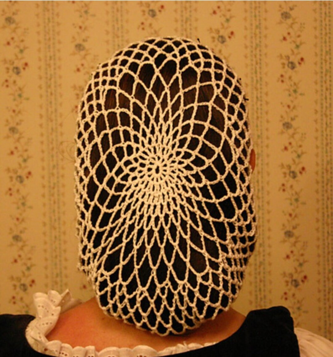 Classic Adjustable Hair Snood Crochet Vintage Retro Lace Snood Women's ...