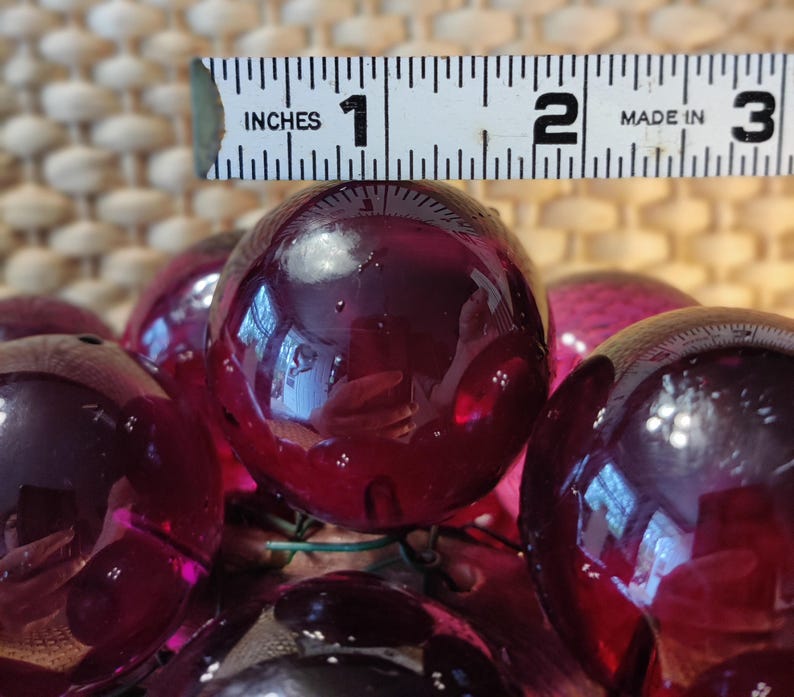 Large Purple Lucite Acrylic Grapes Cluster With Wood Stem - Etsy