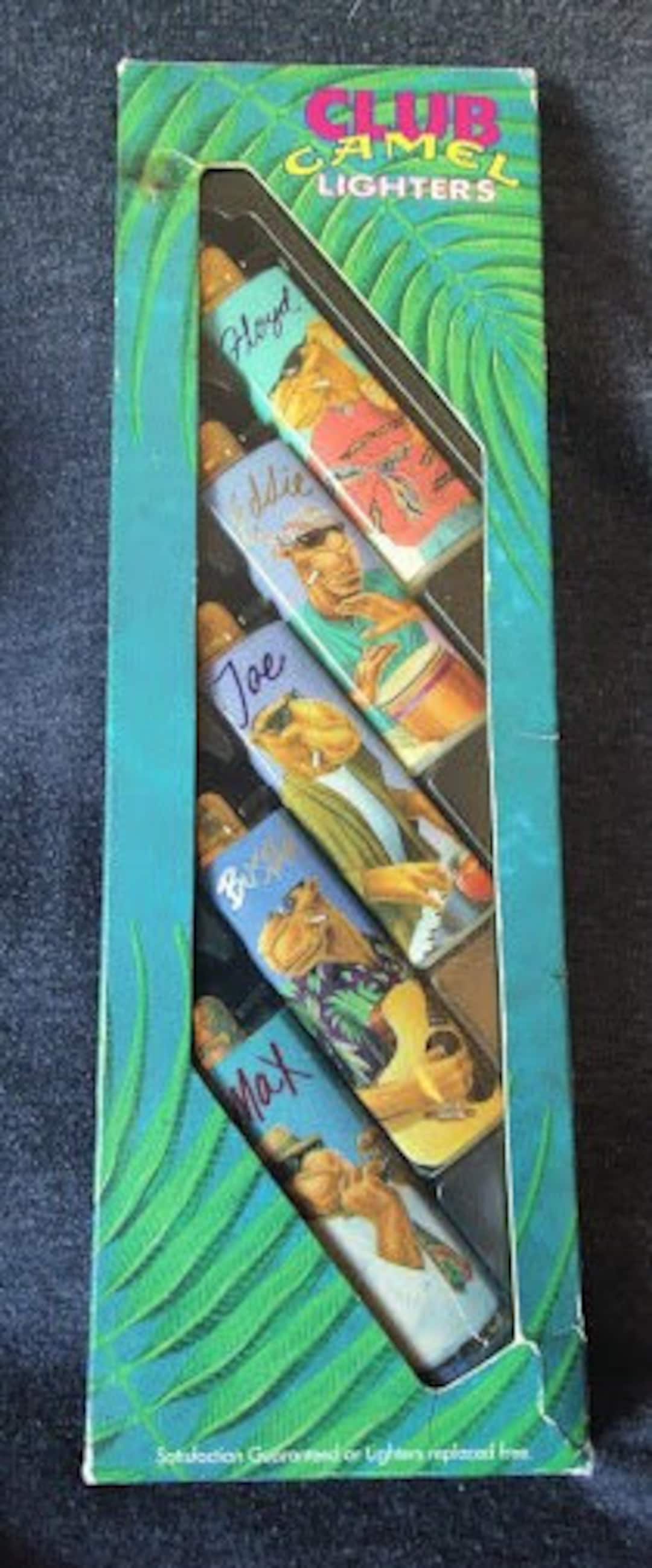 Camel Club Vintage Lighter Set and 1991 Camel the Hard Pack Joe Camel ...