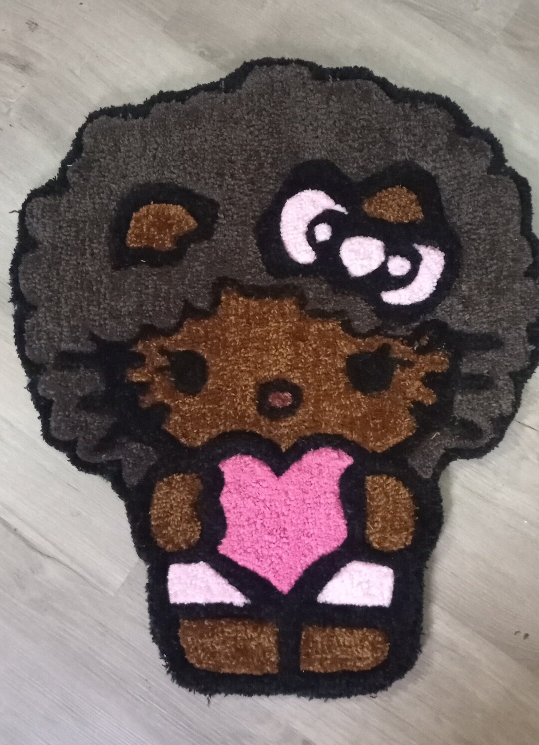 Melanin Kitty Black Girl Hello Kitty Handmade Tufted Rug - Etsy