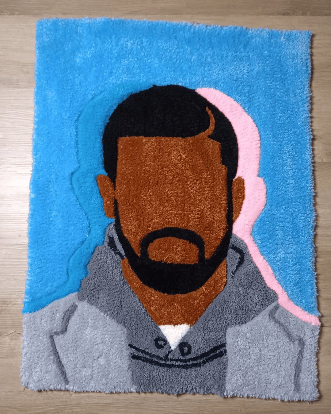 Handmade 3FT Drake Face Inspired Illusion Tufted Rug - Etsy