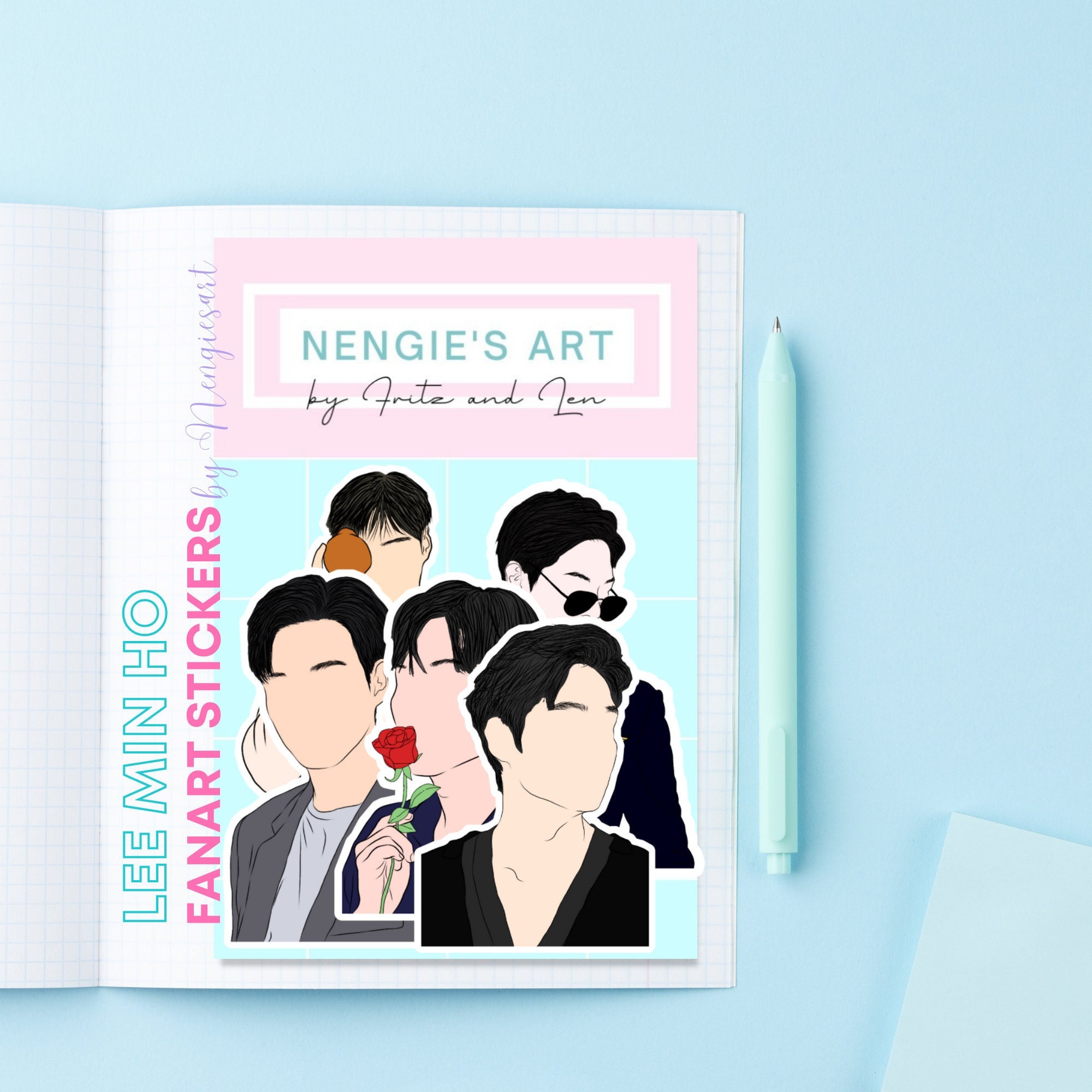 Oppa Lee Min Ho Kdrama Fanart Sticker Set Waterproof - Etsy